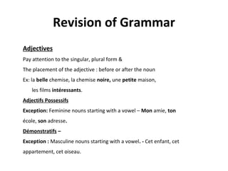 Quick revision for French - 10th SSC Exam | PPT