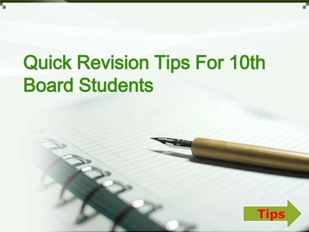 Quick Revision Tips For 10th Board Students, Study Tips For 10th Class ...
