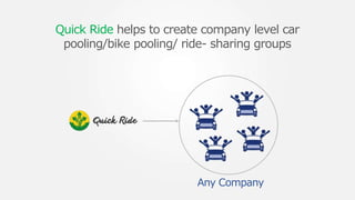 QuickRide introduce Carpooling App | PPTX