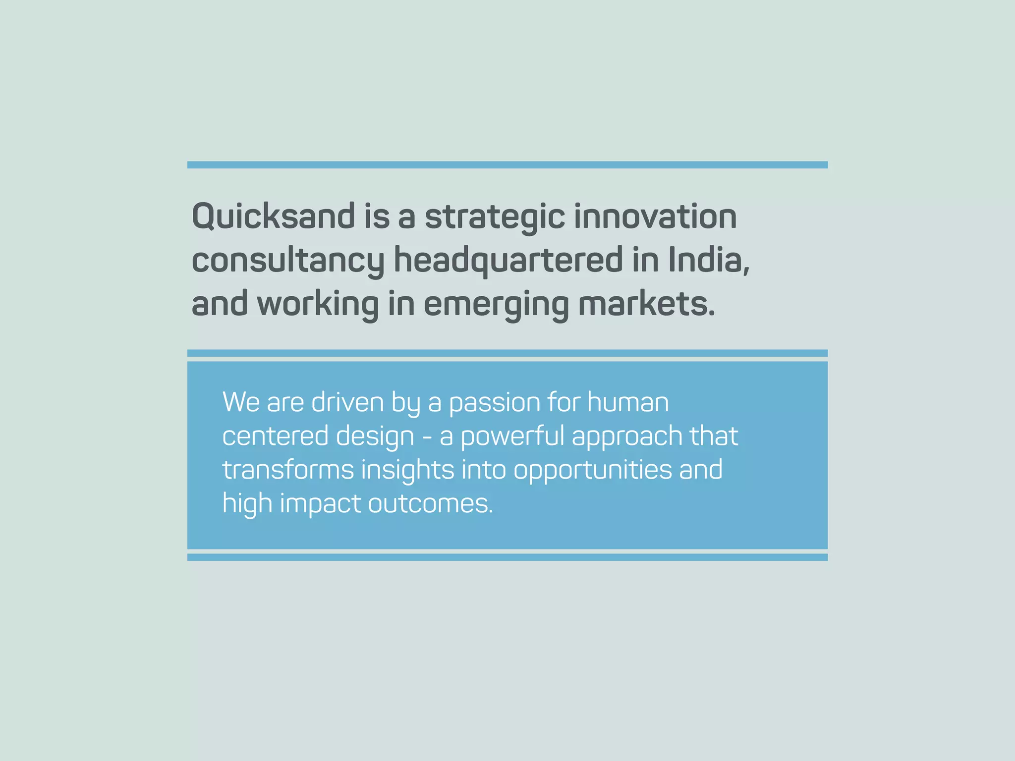 Quicksand - Strategy and Innovation Through Human Centred Design | PDF