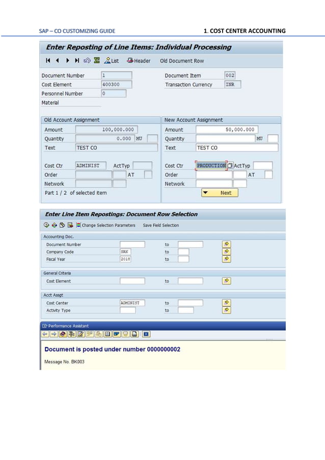 Quick sap co configuration-cost acct. | PDF | Business | Business and ...