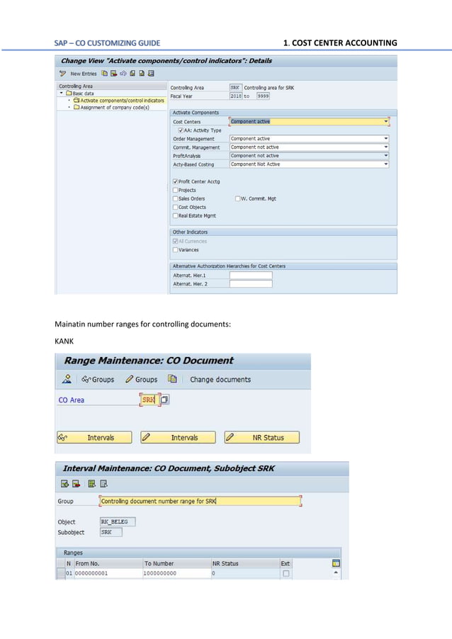 Quick sap co configuration-cost acct. | PDF | Business | Business and ...