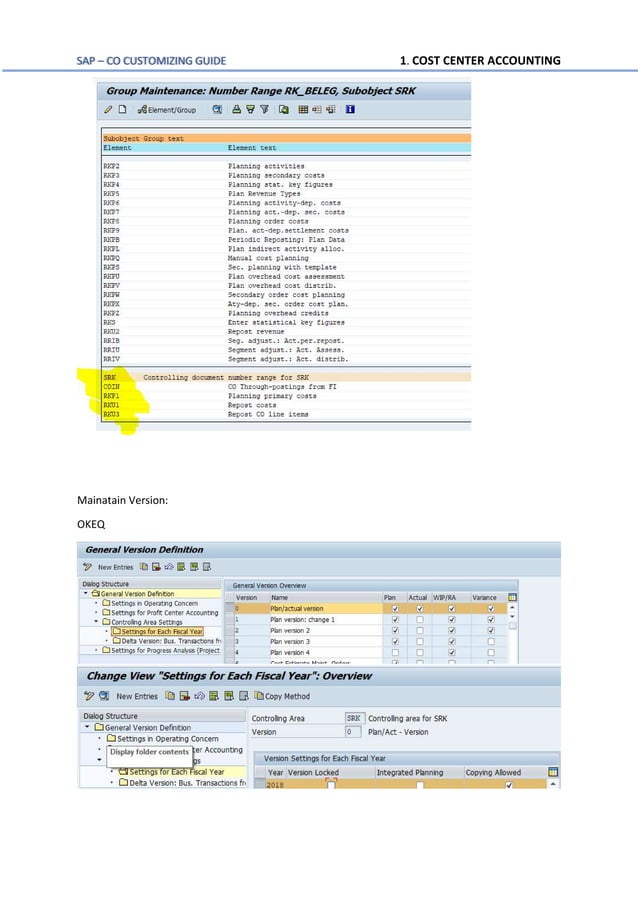 Quick sap co configuration-cost acct. | PDF | Business | Business and ...