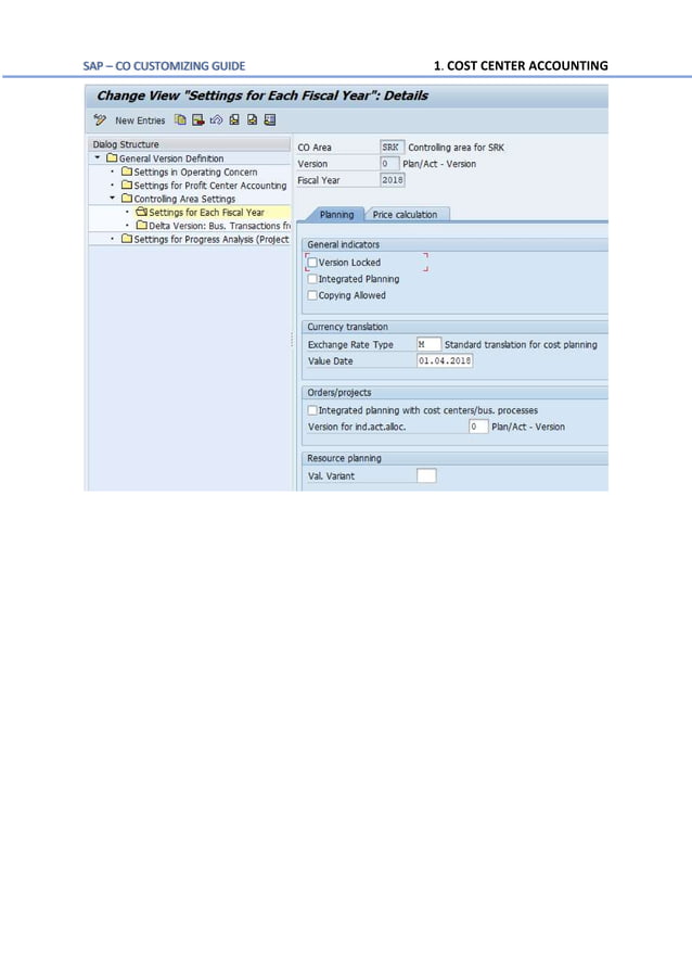 Quick sap co configuration-cost acct. | PDF | Business | Business and ...