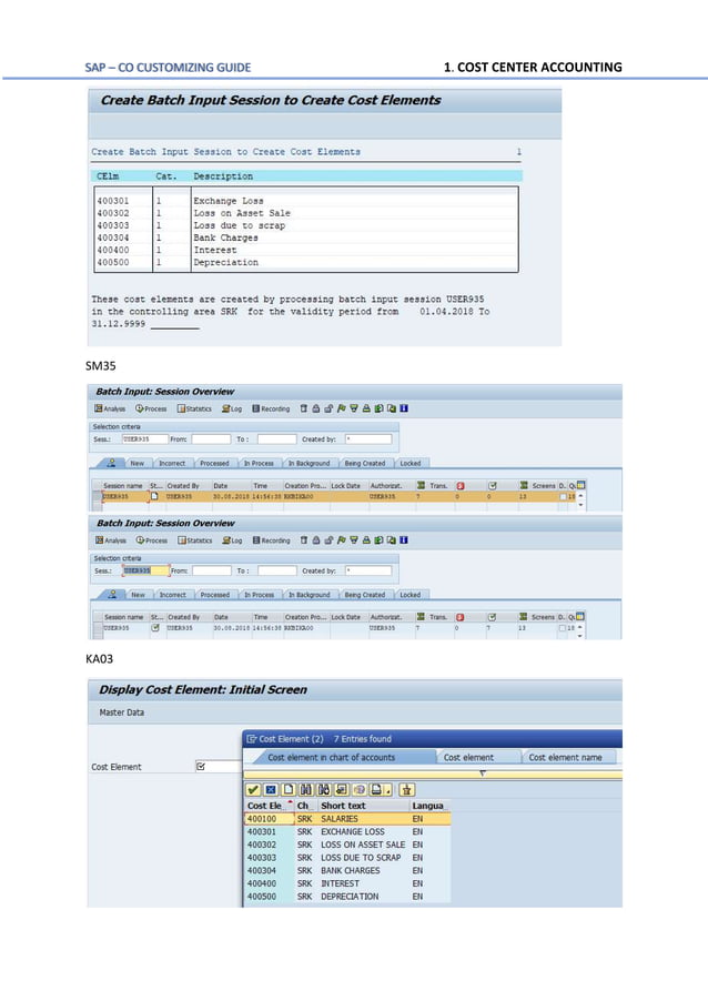 Quick sap co configuration-cost acct. | PDF | Business | Business and ...