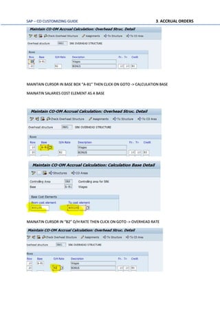 Quick sap co configuration accrual | PDF