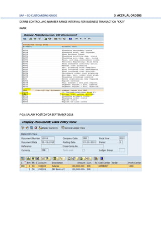 Quick sap co configuration accrual | PDF