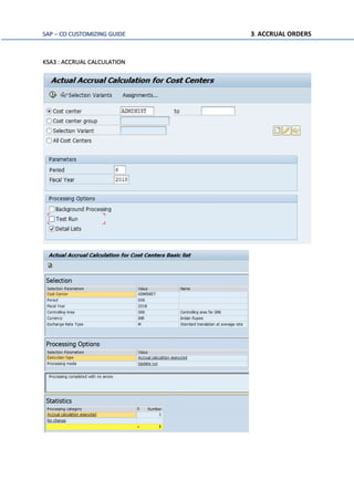 Quick sap co configuration accrual | PDF