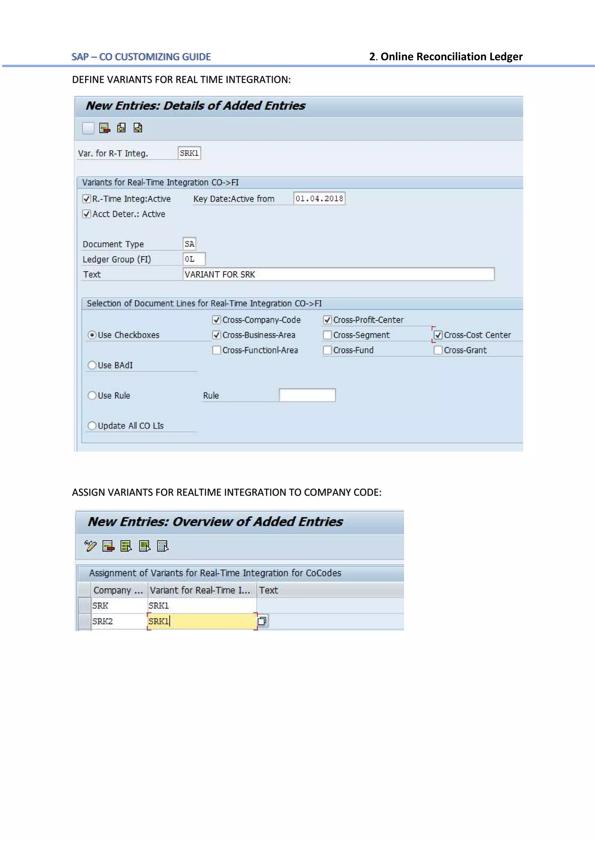 Quick sap co configuration online reconciliation ledger | PDF