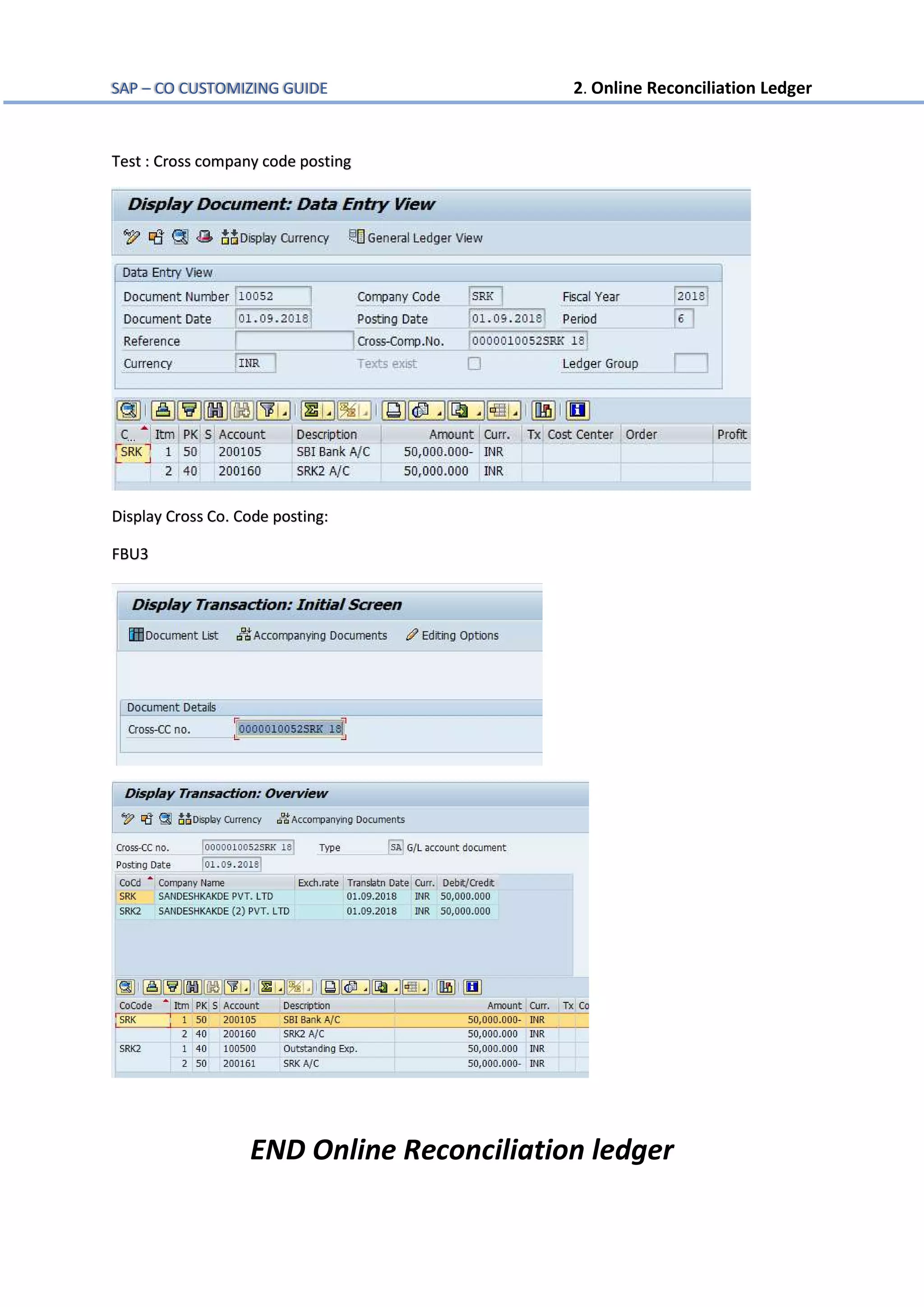 Quick sap co configuration online reconciliation ledger | PDF