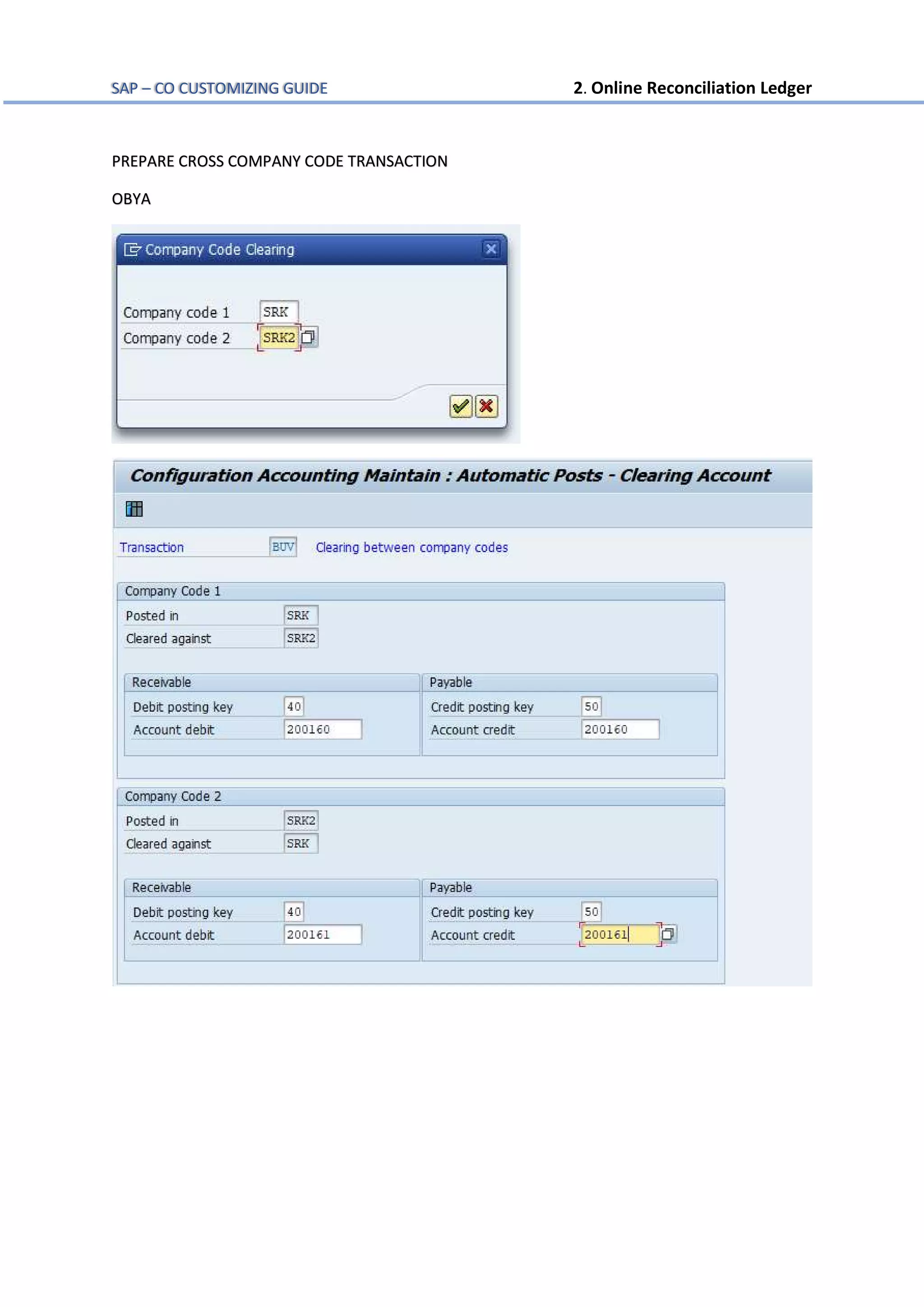 Quick sap co configuration online reconciliation ledger | PDF
