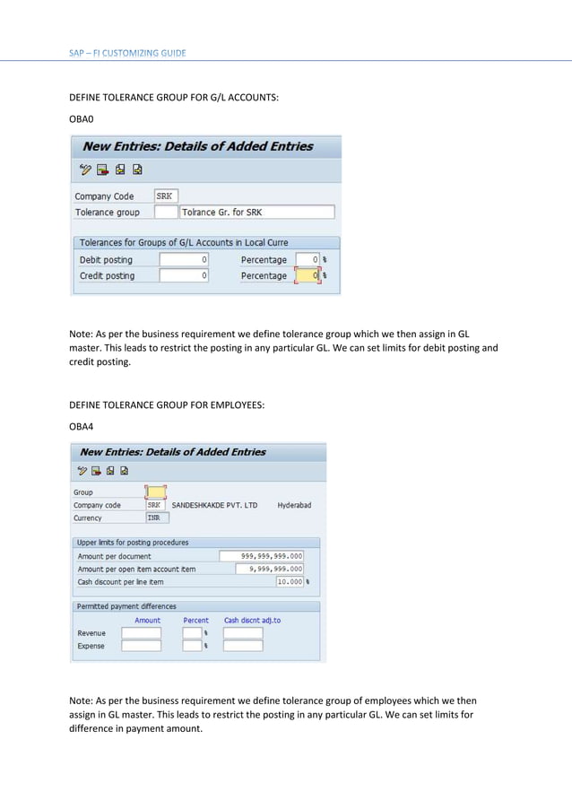Quick sap fi configuration | PDF