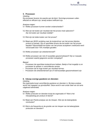 Quickscan Kostenreductie | PDF