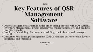 Quick Service Restaurant Management Software: Enhance Efficiency ...