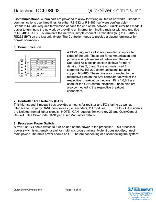 QuickSilver Controls QCI-DS003 QCI-D2-IGB | PDF | Computer Peripherals ...