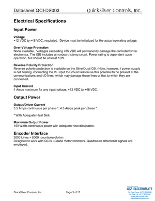 QuickSilver Controls QCI-DS003 QCI-D2-IGB | PDF | Computer Peripherals ...