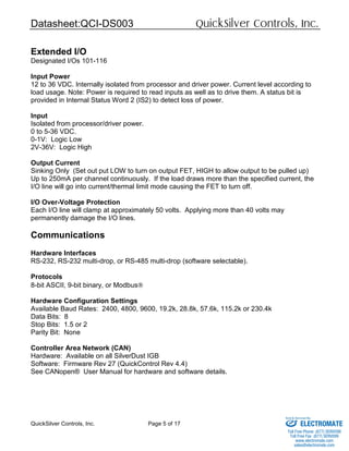 QuickSilver Controls QCI-DS003 QCI-D2-IGB | PDF | Computer Peripherals | Computing