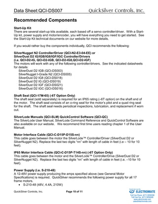 QuickSilver Controls QCI-DS007 QCI-A17 | PDF
