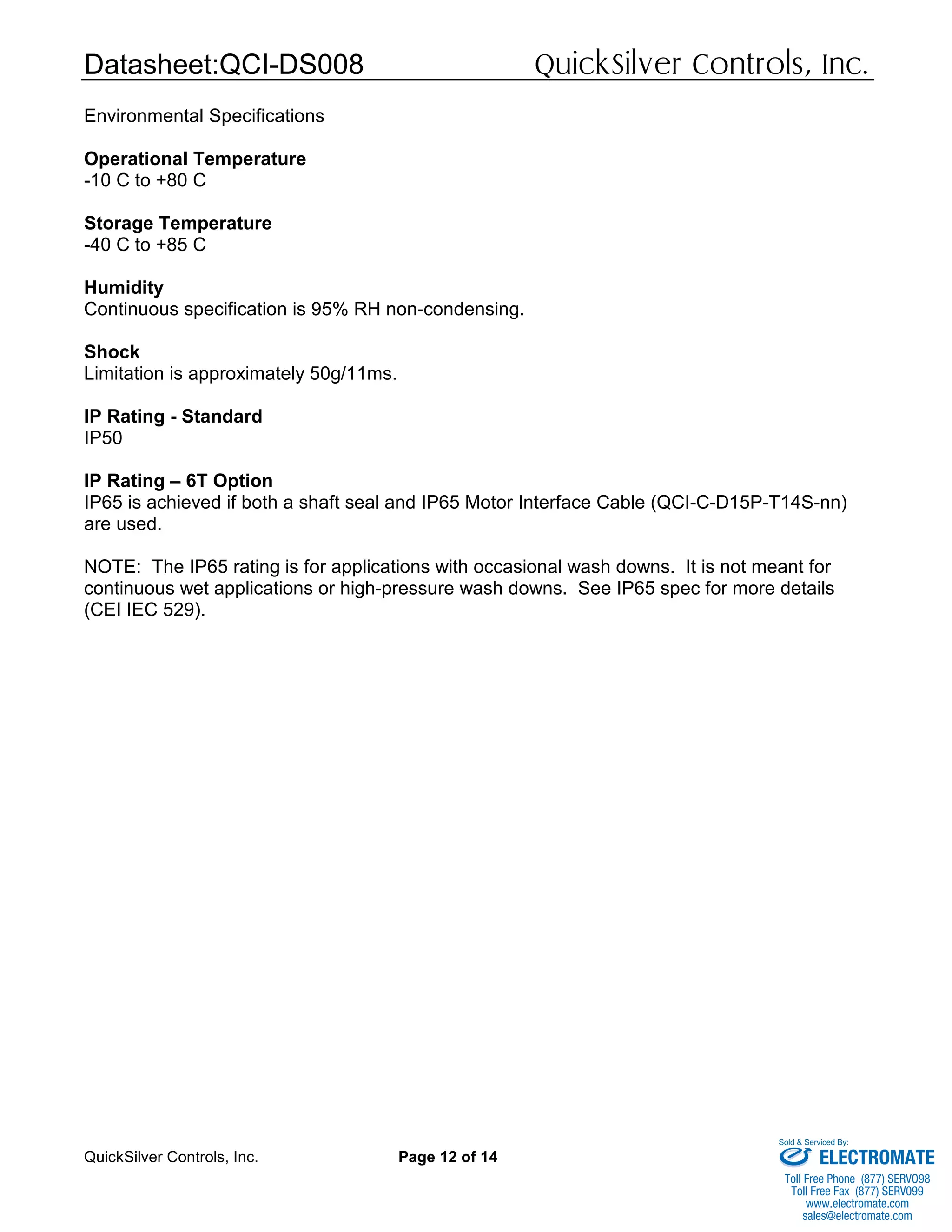 QuickSilver Controls QCI-DS008 QCI-A23 | PDF