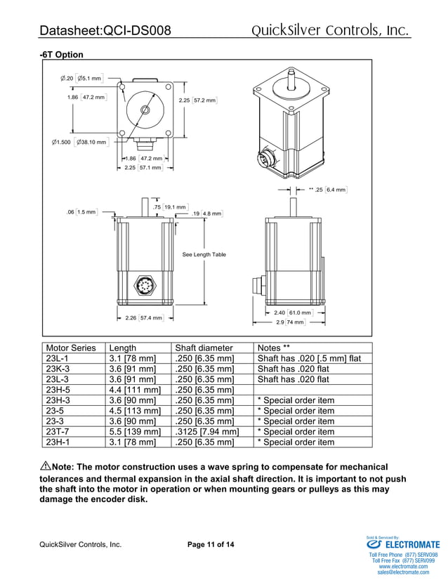 QuickSilver Controls QCI-DS008 QCI-A23 | PDF