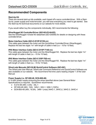 QuickSilver Controls QCI-DS009 QCI-A34 | PDF