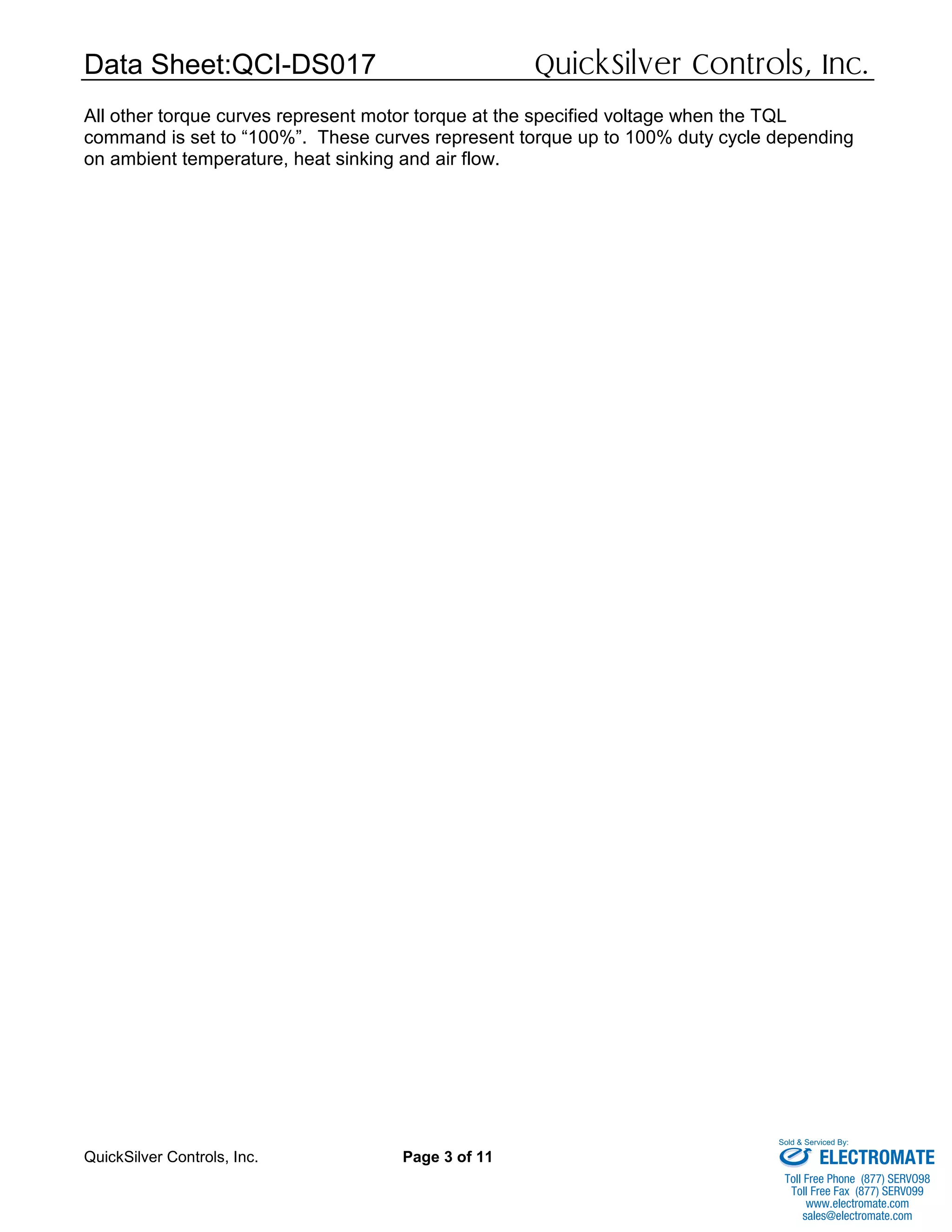 QuickSilver Controls QCI-DS017 QCI-M11 | PDF