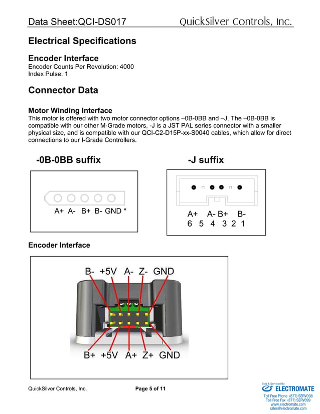 QuickSilver Controls QCI-DS017 QCI-M11 | PDF