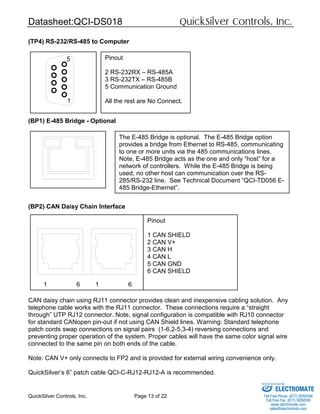 QuickSilver Controls QCI-DS018 QCI-D2-IG8 | PDF