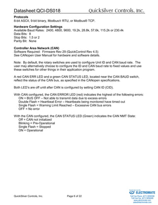 QuickSilver Controls QCI-DS018 QCI-D2-IG8 | PDF