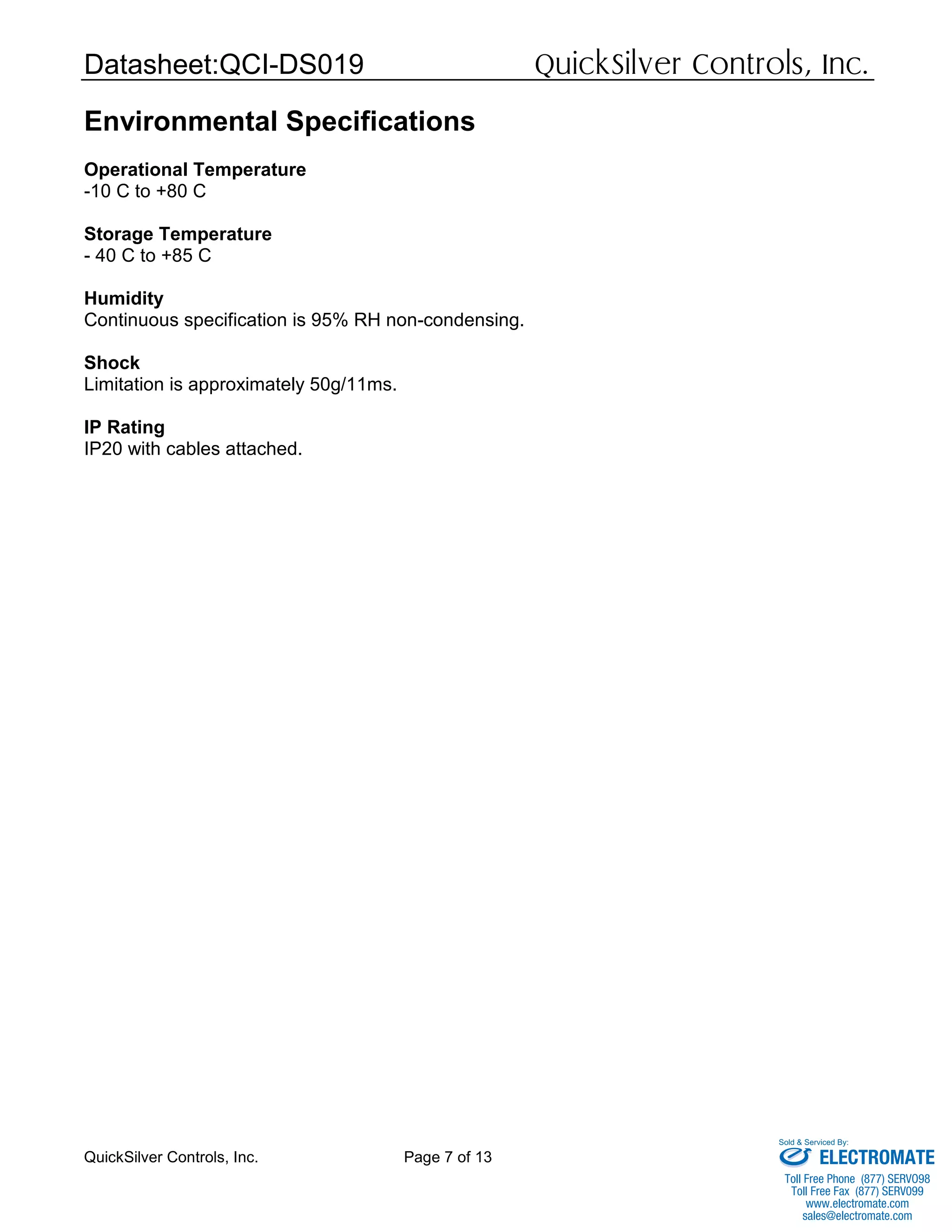 QuickSilver Controls QCI-DS019 QCI-D2-IG | PDF