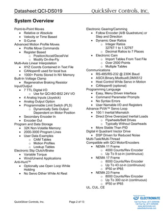 QuickSilver Controls QCI-DS019 QCI-D2-IG | PDF