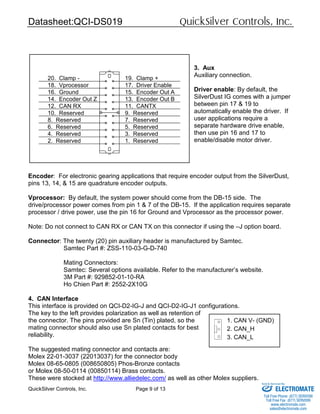 QuickSilver Controls QCI-DS019 QCI-D2-IG | PDF