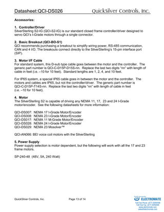 QuickSilver Controls QCI-DS026 QCI-S2-IG | PDF