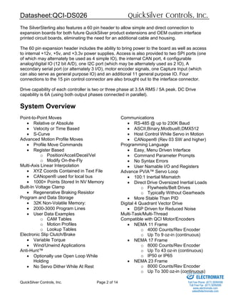 QuickSilver Controls QCI-DS026 QCI-S2-IG | PDF