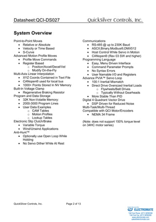 QuickSilver Controls QCI-DS027 QCI-S3-IG | PDF