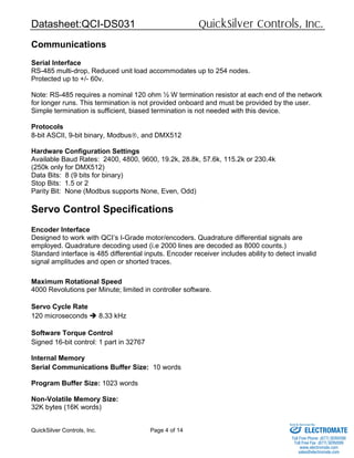 QuickSilver Controls QCI-DS031 QCI-N2-IX | PDF
