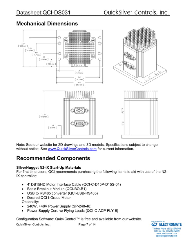 QuickSilver Controls QCI-DS031 QCI-N2-IX | PDF