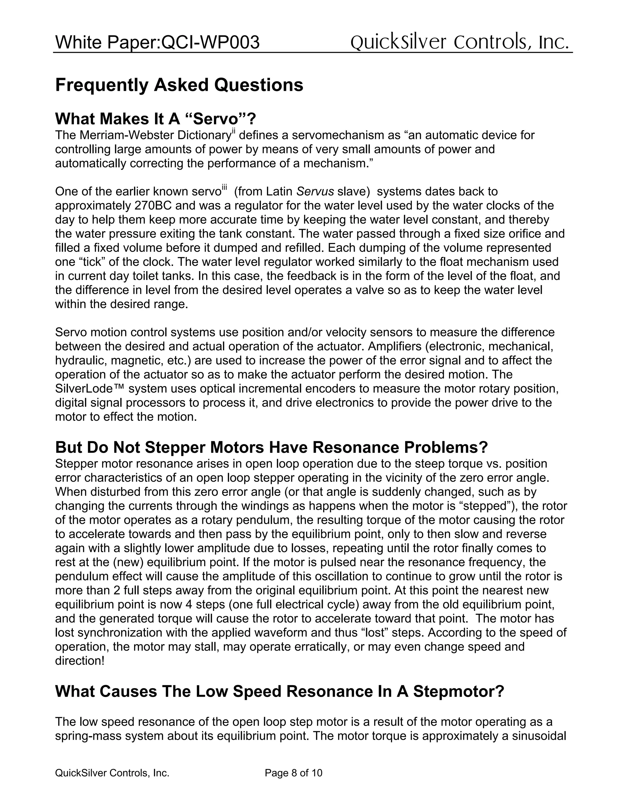 QuickSilver Controls QCI-WP003 | PDF