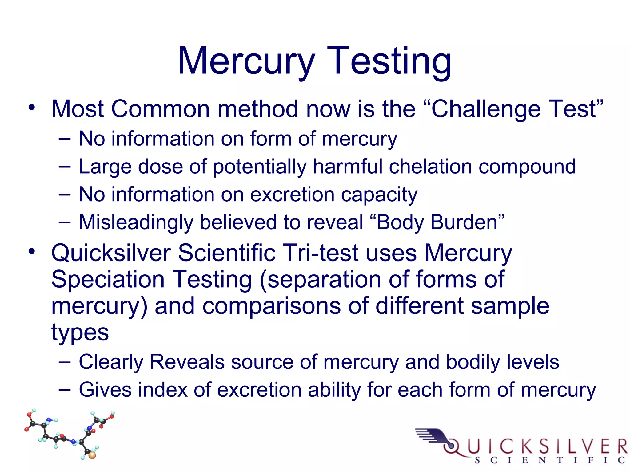 Quicksilver Scientific Clinical Mercury Testing | PPT