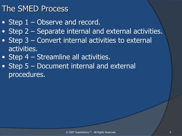 Quick Smed Sample | PPT | Business | Business and Finance