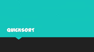 Quicksort Algorithm..simply defined through animations..!! | PPTX