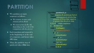Quicksort Algorithm..simply defined through animations..!! | PPTX