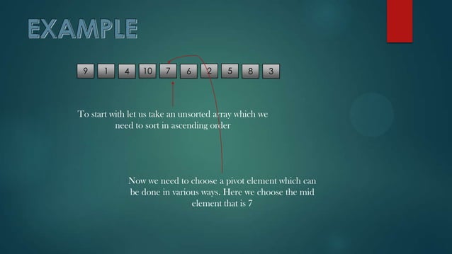 Quicksort Algorithm..simply defined through animations..!! | PPTX