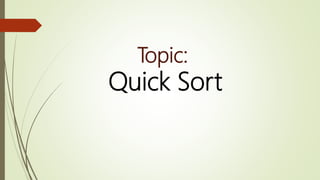 Quick sort | PPT