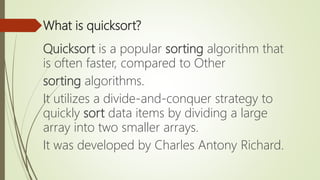 Quick sort | PPT