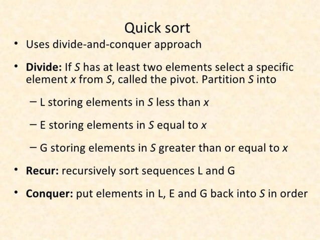 Quick sort algorithm using slide presentation , Learn selection sort example by power point ...