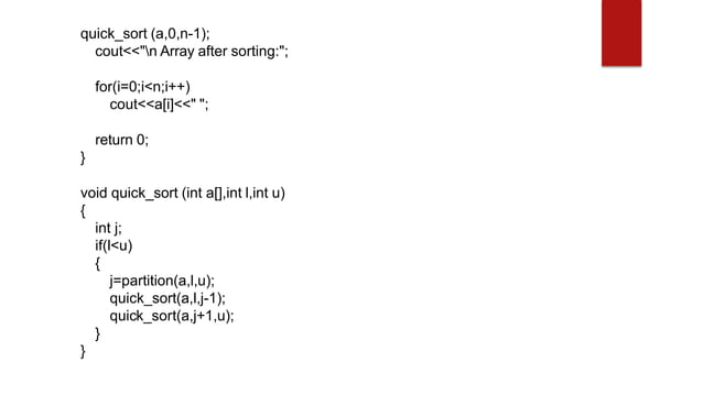 Quick sort by Sania Nisar | PPT