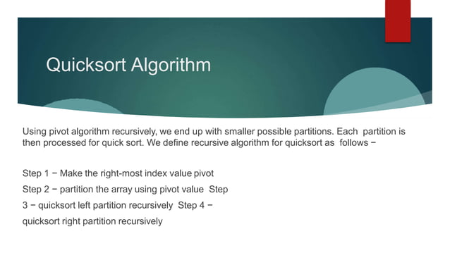 Quick sort by Sania Nisar | PPT