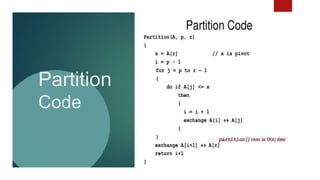 Quick sort by Sania Nisar | PPTX