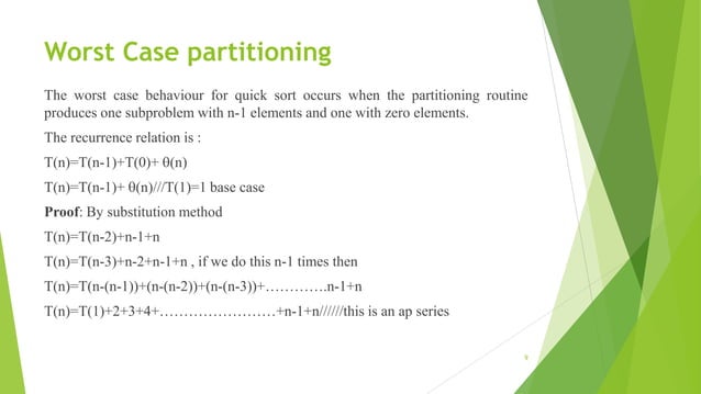 Quick sort | PPTX | Programming Languages | Computing